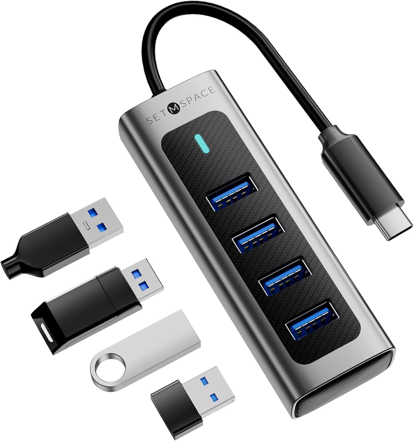 Amazon.com: USB C HUB for Laptop [1G File Transfer 3s], USB 3.0 HUB ...