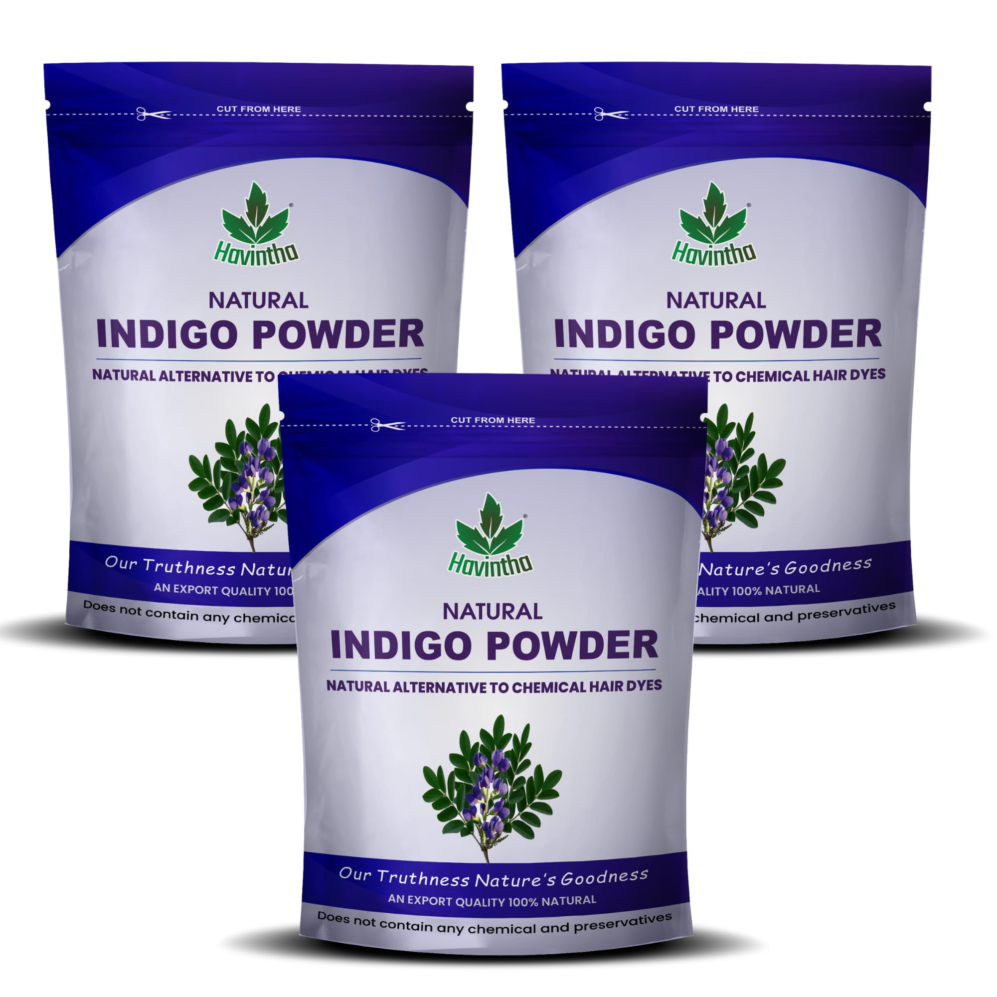 Havintha Indigo Powder For Black Hair | Herbal Indigo Leaf/Indigofera ...