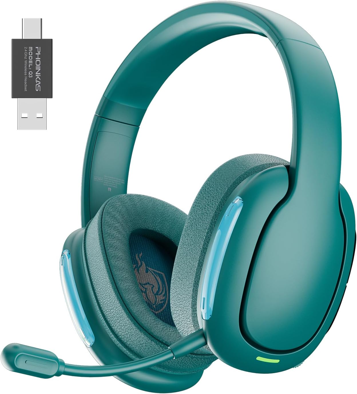 Amazon.com: YOTMS Wireless Gaming Headset for PS5, PC, PS4, 2.4Ghz ...