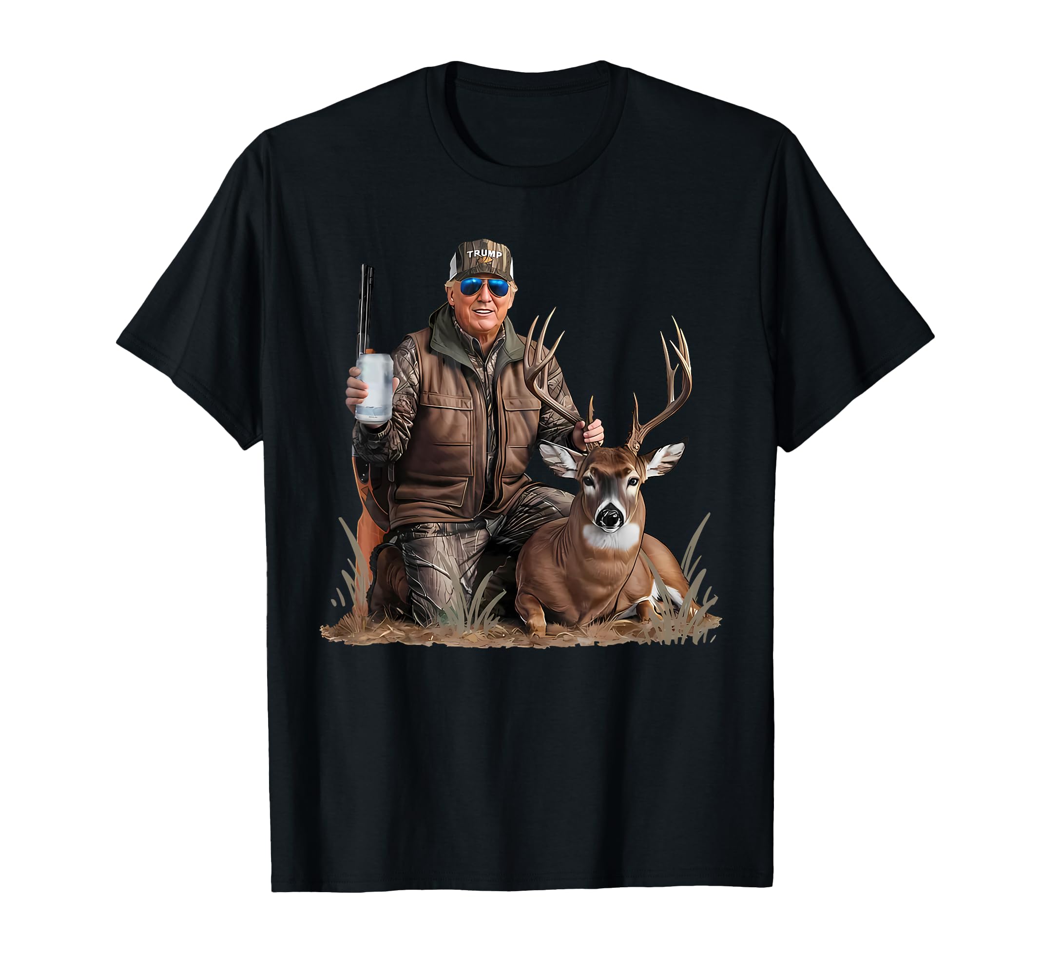 Amazon.com: Trump Deer Hunting Donald Trump Old School Camouflage T ...