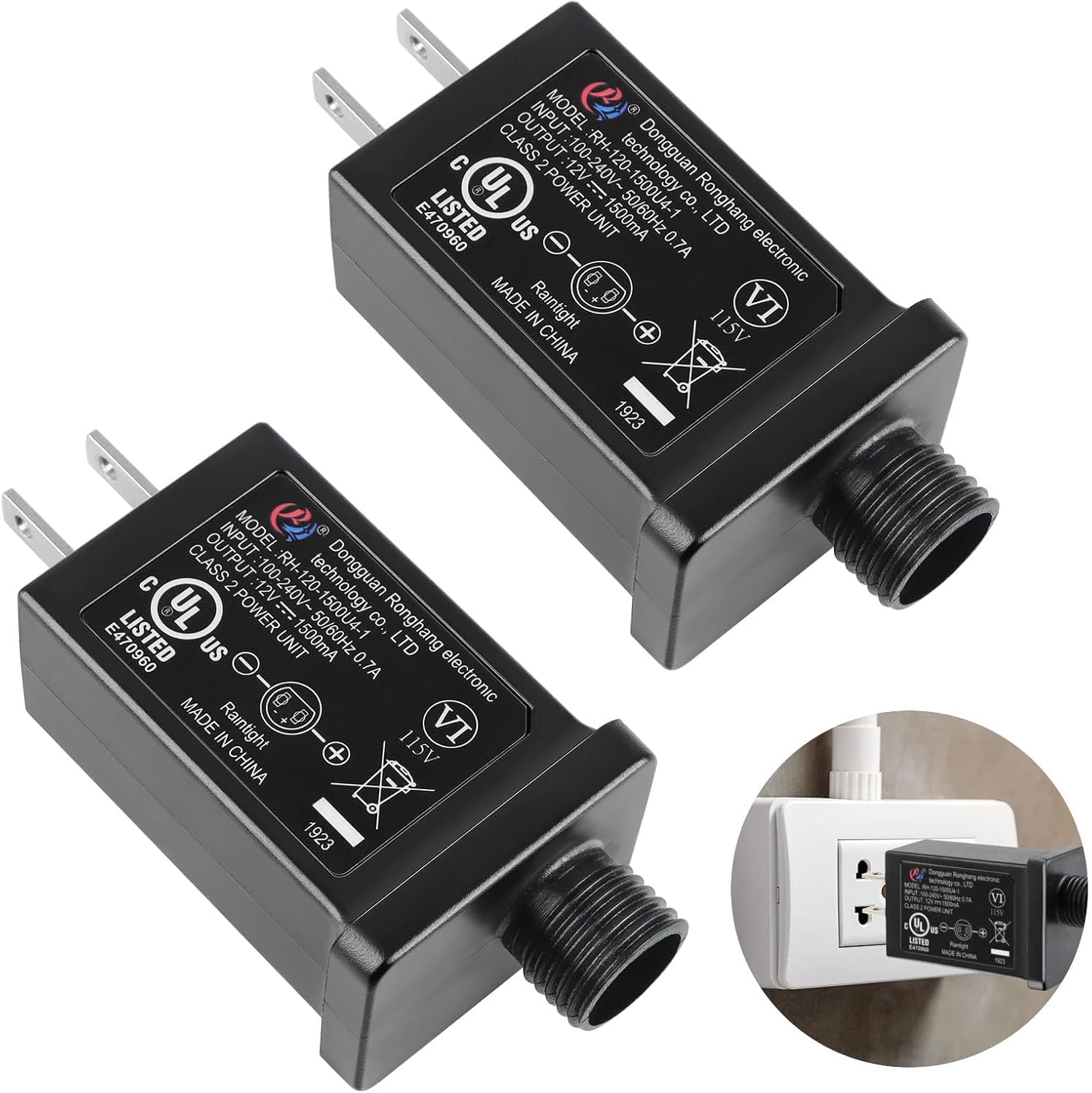 Amazon.com: Kalolary Replacement Yard Inflatable Adapter 12V 1.5A Power ...