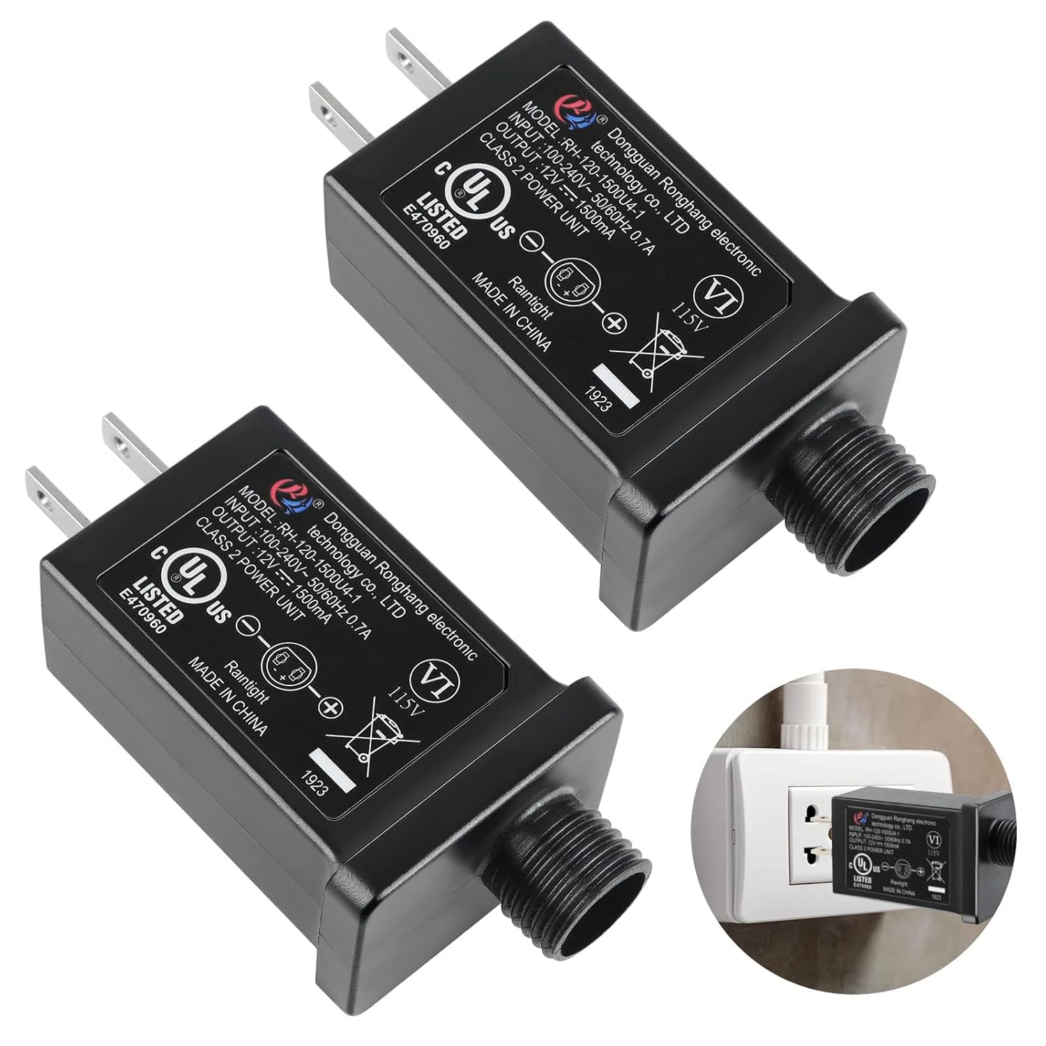 Kalolary Replacement Yard Inflatable Adapter 12V 1.5A Power Supply ...