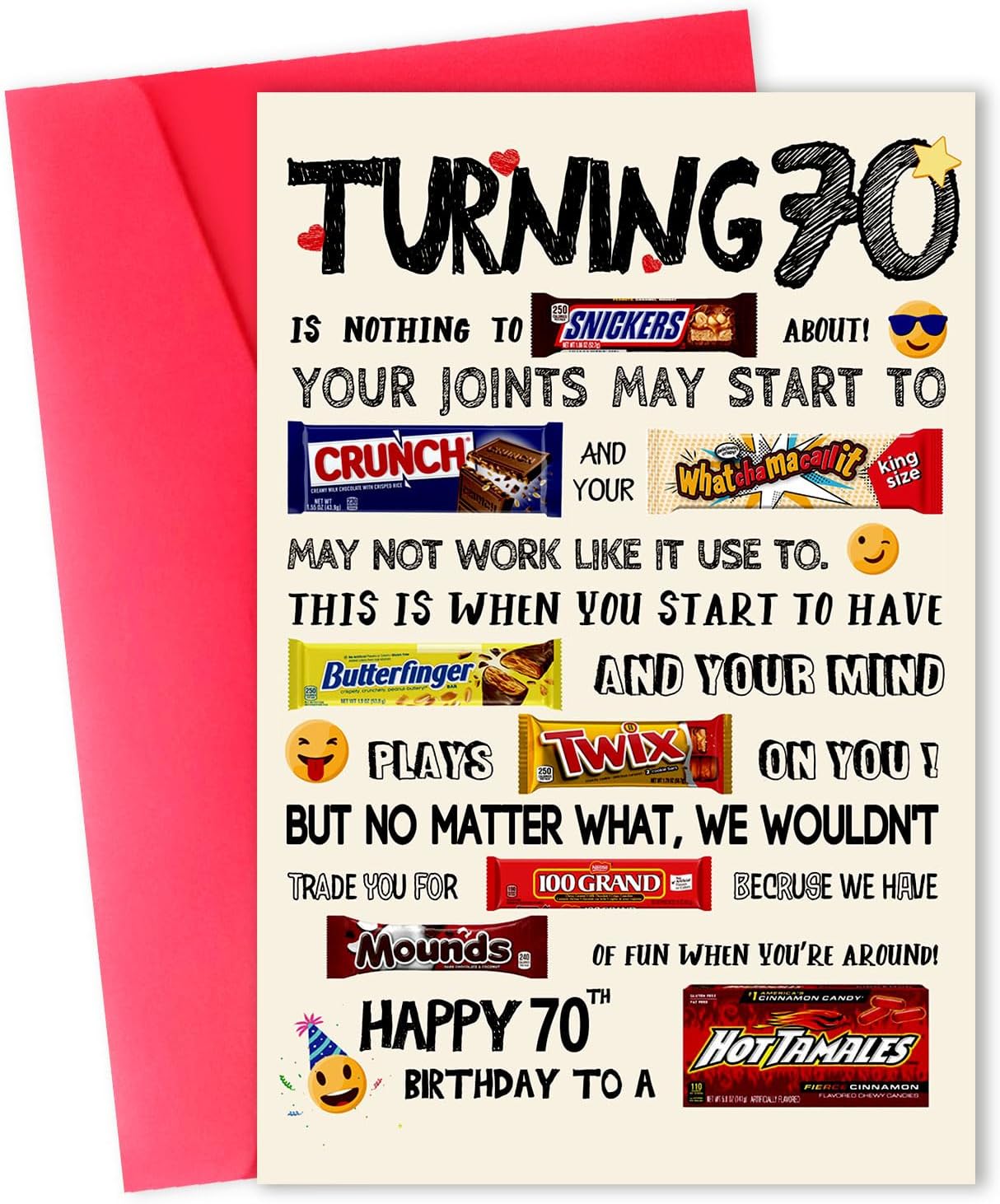 Amazon.com : CENTRAL 23 70th Birthday Cards For Men Women - Seventieth ...