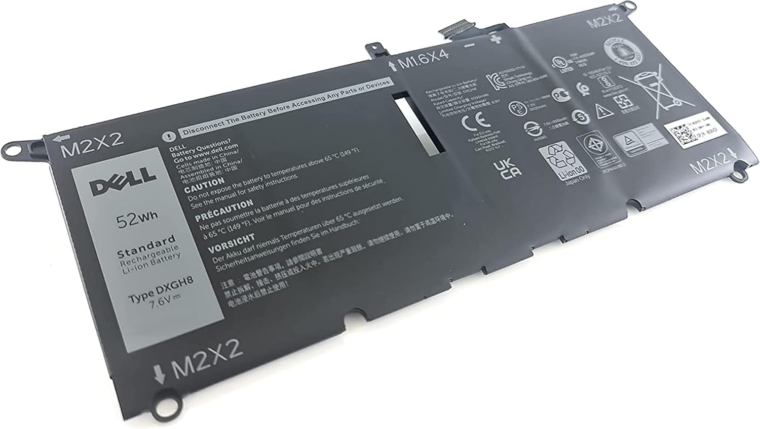 Dell Genuine XPS 13 9370 Podstawowa bateria 52Wh 4 Cell - G8VCF DXGH8 ...