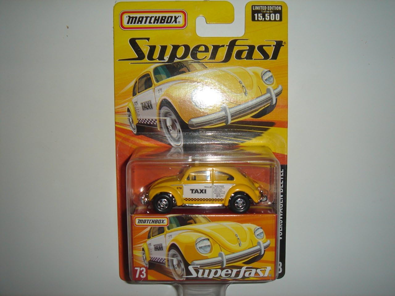 Amazon.com: 2005 Matchbox Superfast Volkswagen Beetle Taxi Yellow/White ...