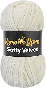 Amazon.com: Rome Yarn Softy Velvet Yarn 100g (3.52 oz) - 120m (131 ...