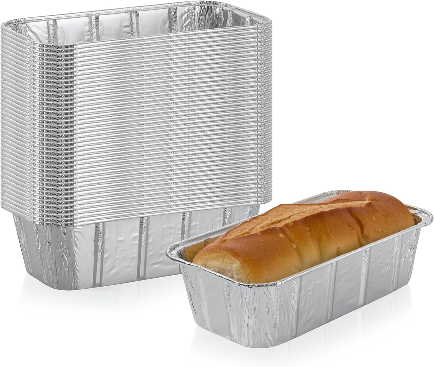 Amazon.com: Multi Pack of Disposable Aluminum Foil loaf Bread Pans | 2 ...