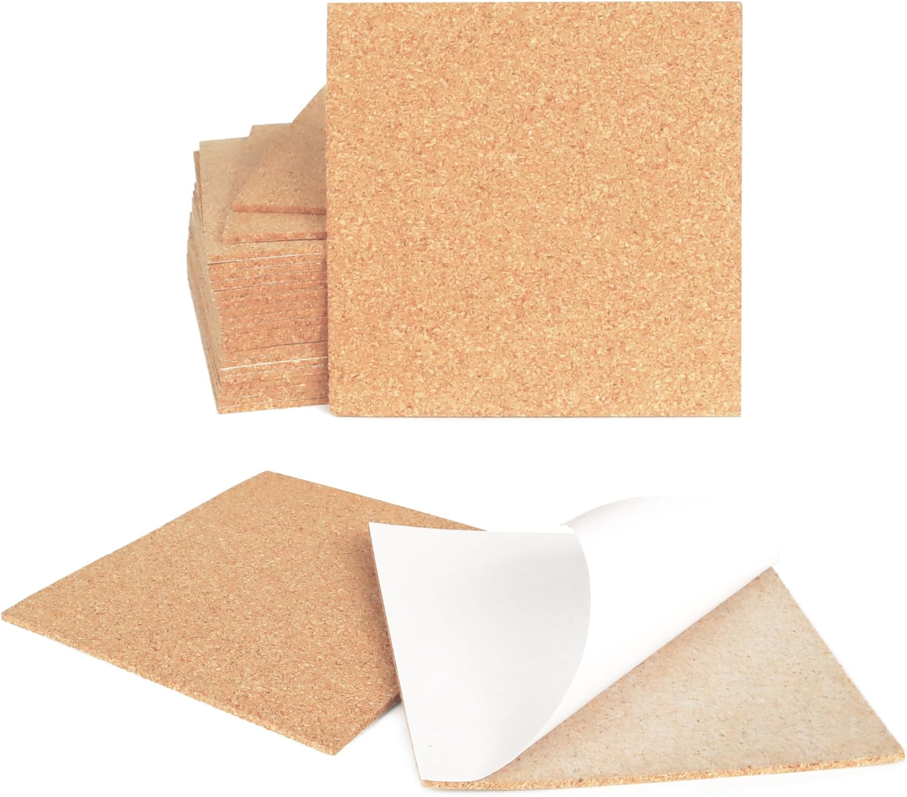 Amazon.com: 120Pcs Self Adhesive Cork Squares, MOTASOM 4 x 4 Inch ...