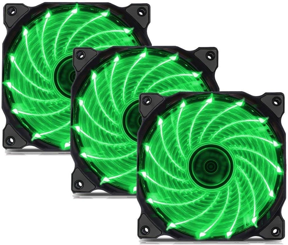 upHere 15 LED Cooling Fan for Computer Cases, CPU Coolers, and ...