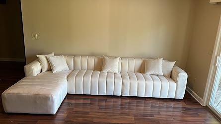 Amazon.com: LyuHome 139" Modular Sofa Couch Convertible Sectional Sofa ...