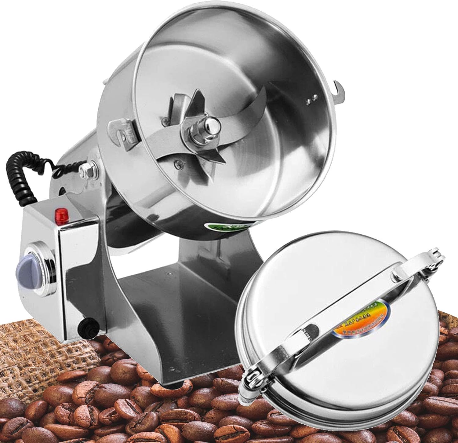 Grain Mill, Electric Grain Grinder Commercial Smash Machine For Coffee ...