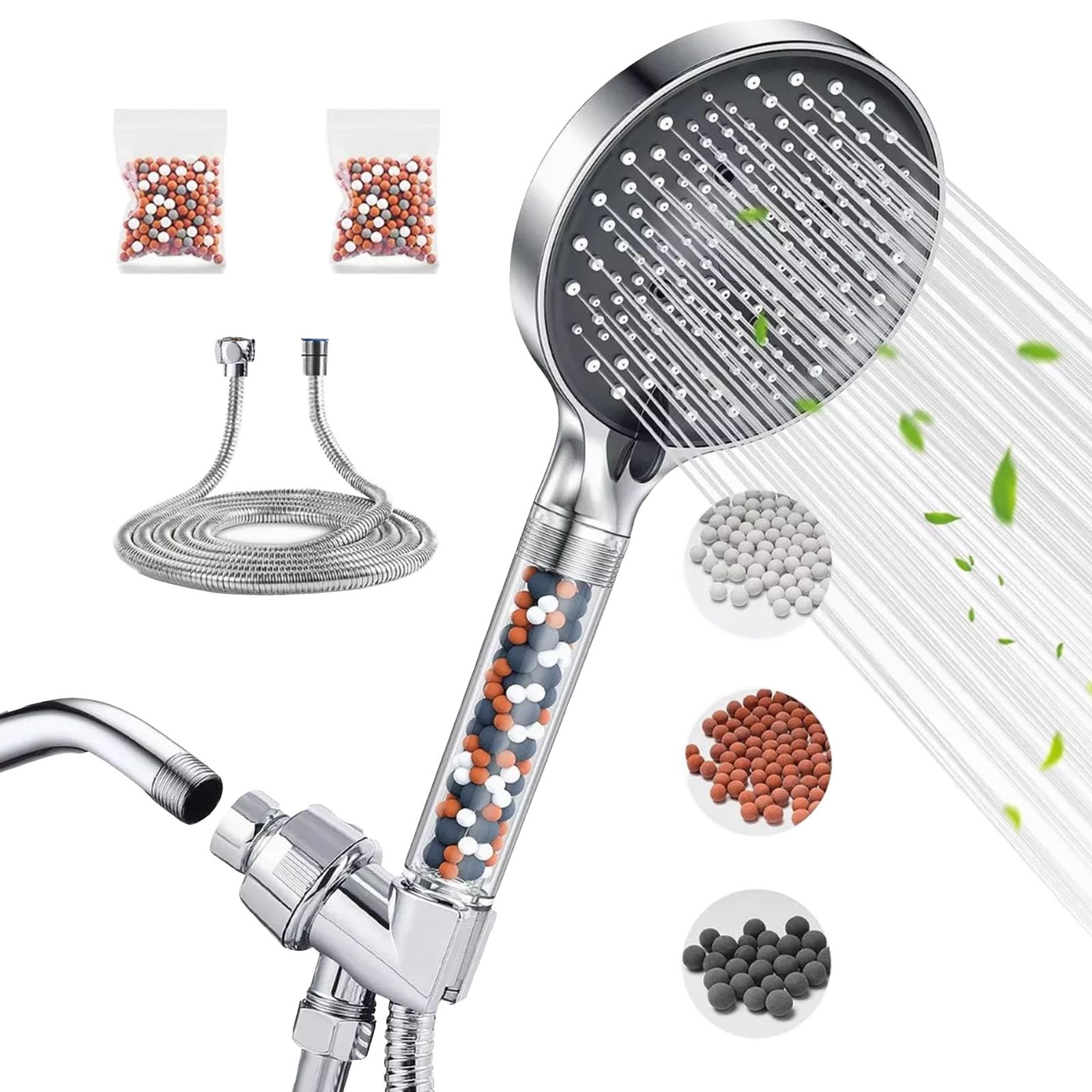 Regaderas para Baño, BAKEWAY Cabezal de Ducha de Mano con Filtrado ...