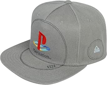 Amazon.com: PlayStation Baseball Cap Silver Classic Logo Official Grey ...