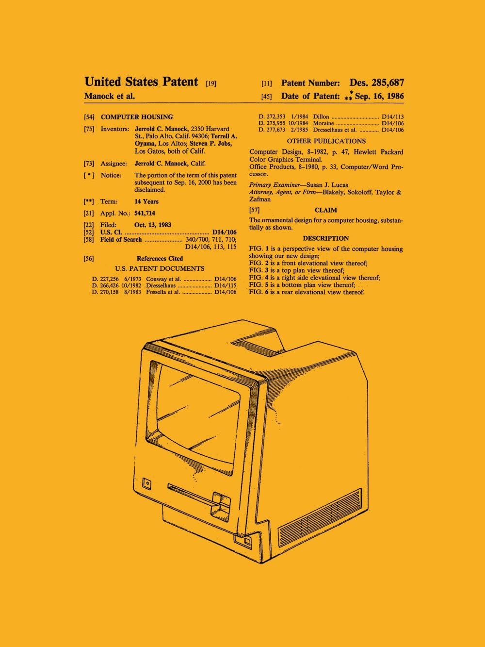 Amazon.com: Framable Patent Art the Original Ready to Frame Décor Apple ...