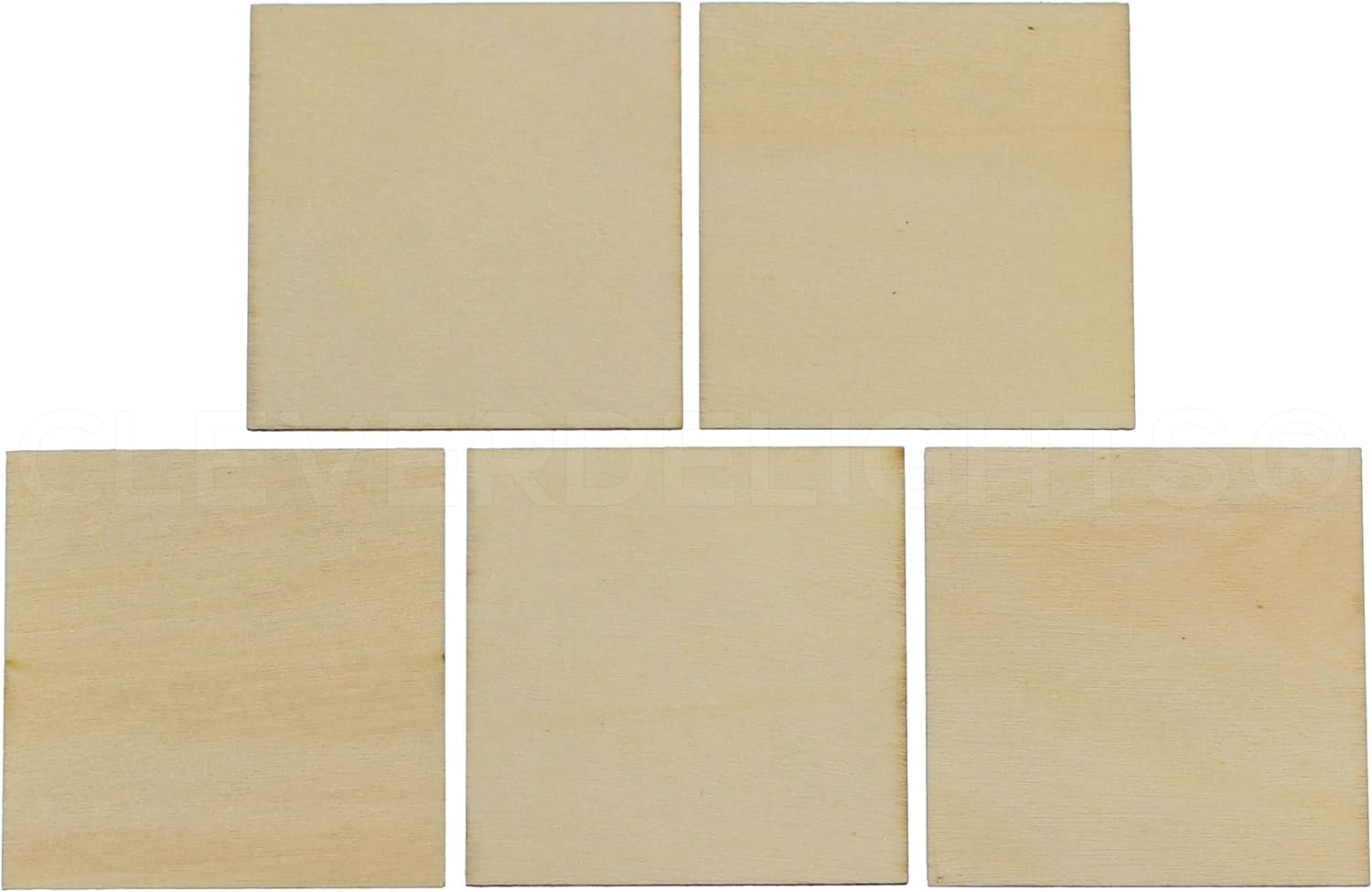 Amazon.com: CleverDelights 2 Inch Wood Squares - 25 Pack - 1/16" Thick ...