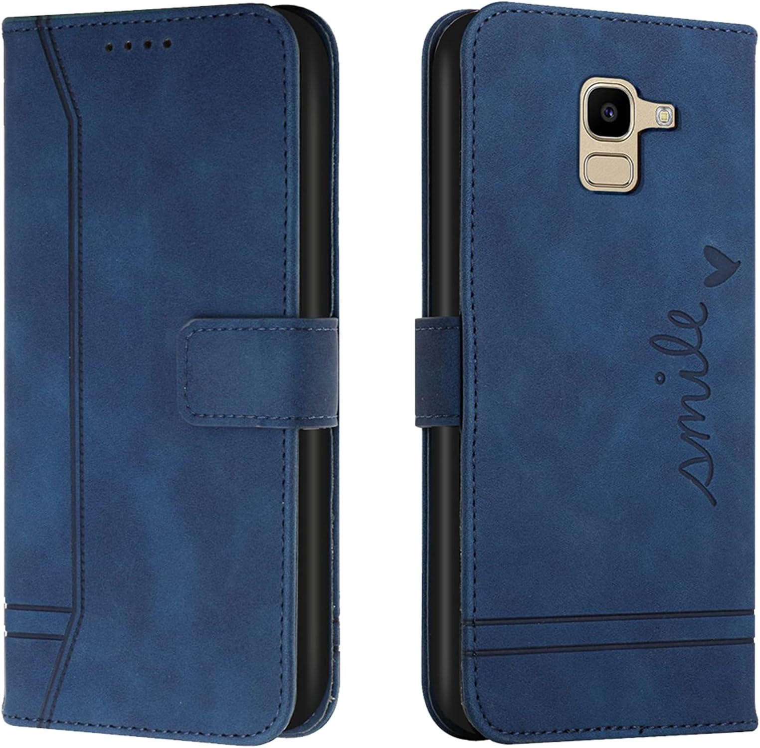 Case Collection for Samsung Galaxy J6 Phone - Premium Leather Folio ...