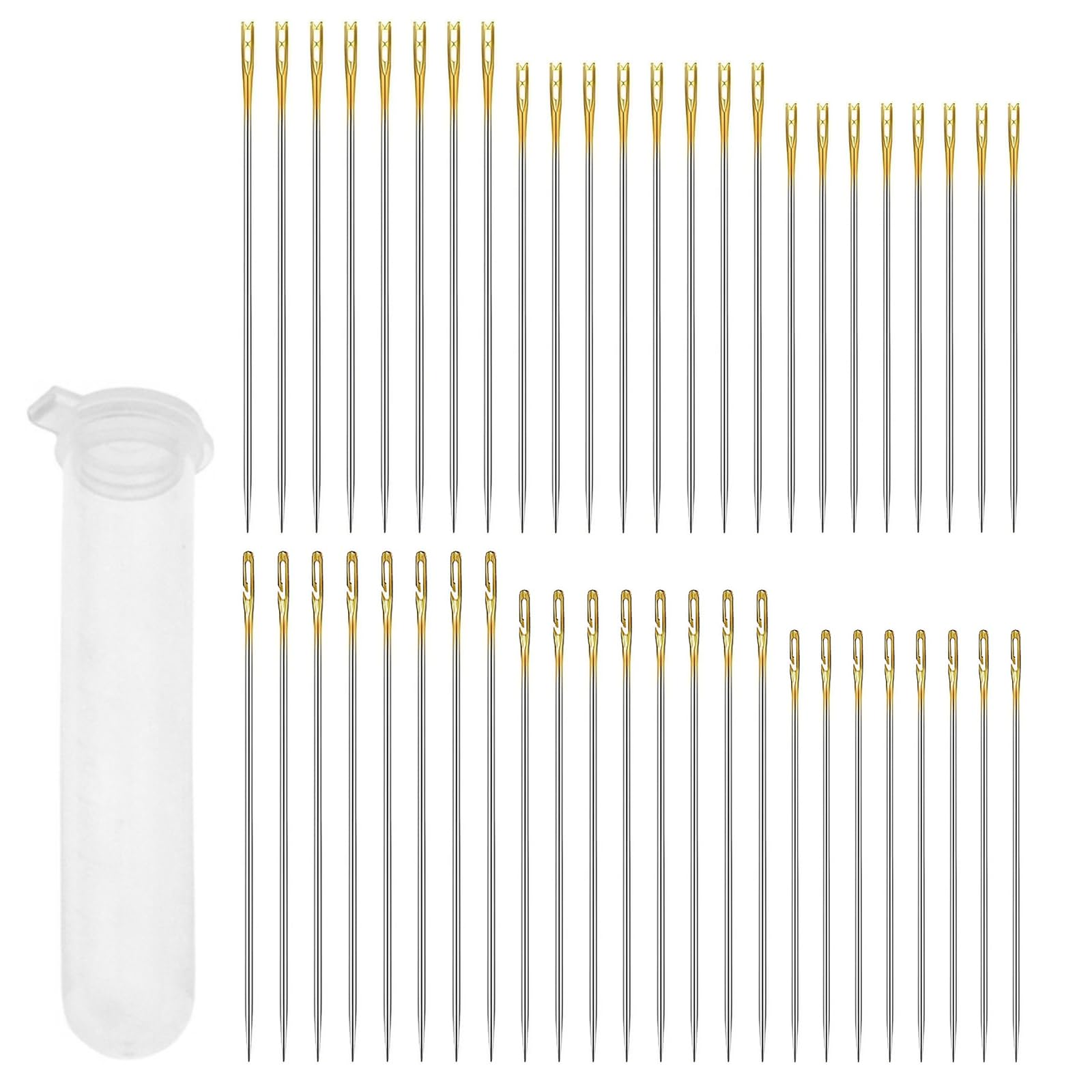 Self Threading Needles, 48Pcs Easy Thread Needles Hand Sewing 3 Sizes ...
