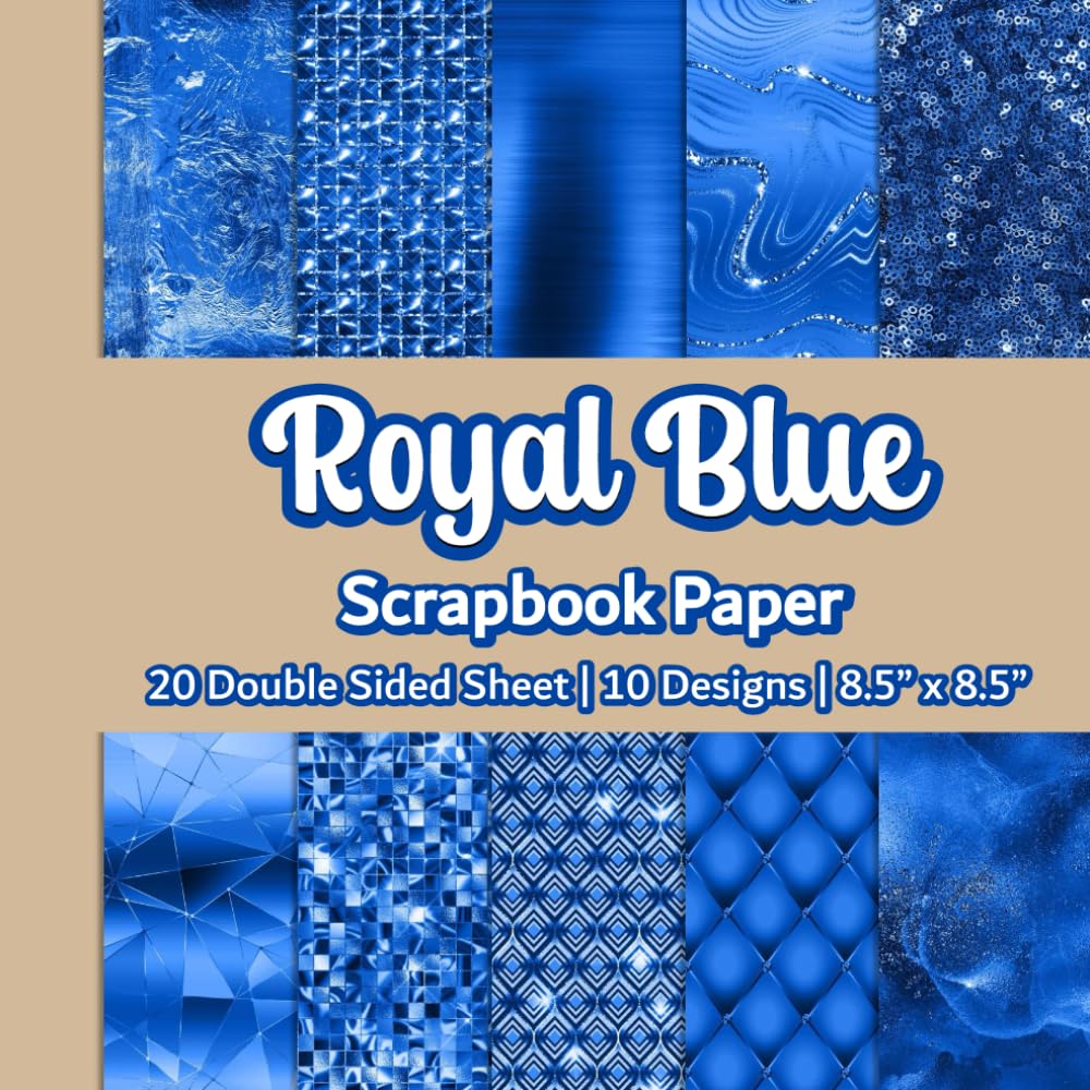 Royal Blue Scrapbook Paper Winter Wonderland: Snowflakes Galore