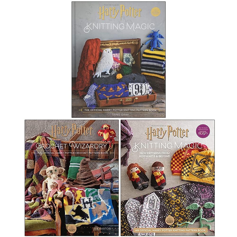 Harry Potter Knitting Magic & Crochet Pattern 3 Books Collection Set By ...