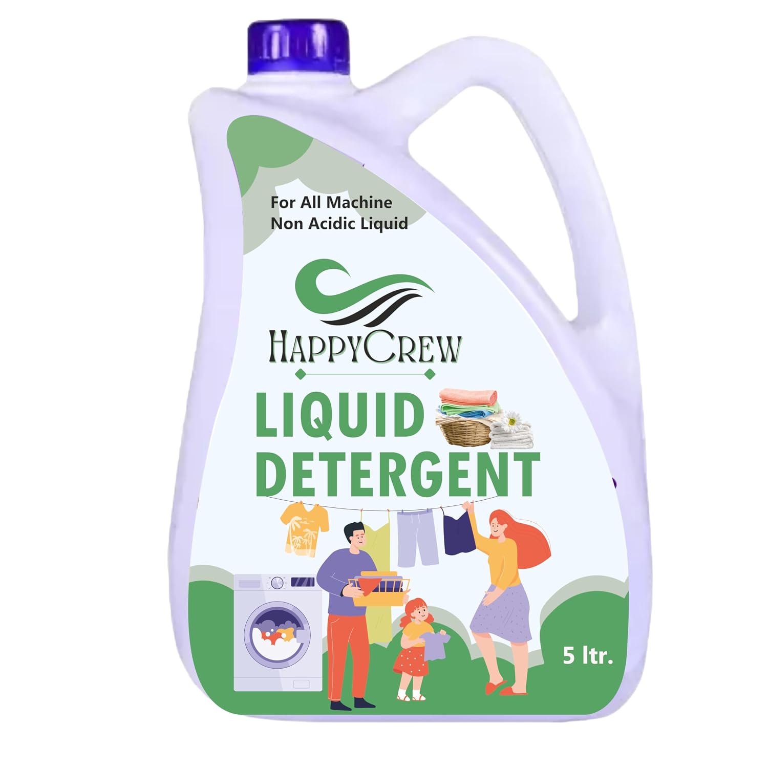 HAPPYCREW New Super Wash Liquid Detergent 5 Liter, Laundry Liquid for ...