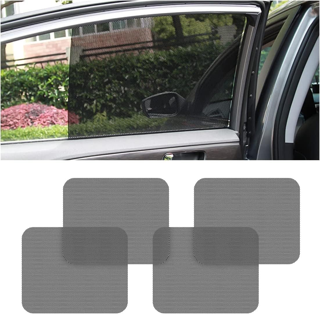 Car Side Window Sunshade, 4 PCS Static Cling Films Stickers Sun Shade ...