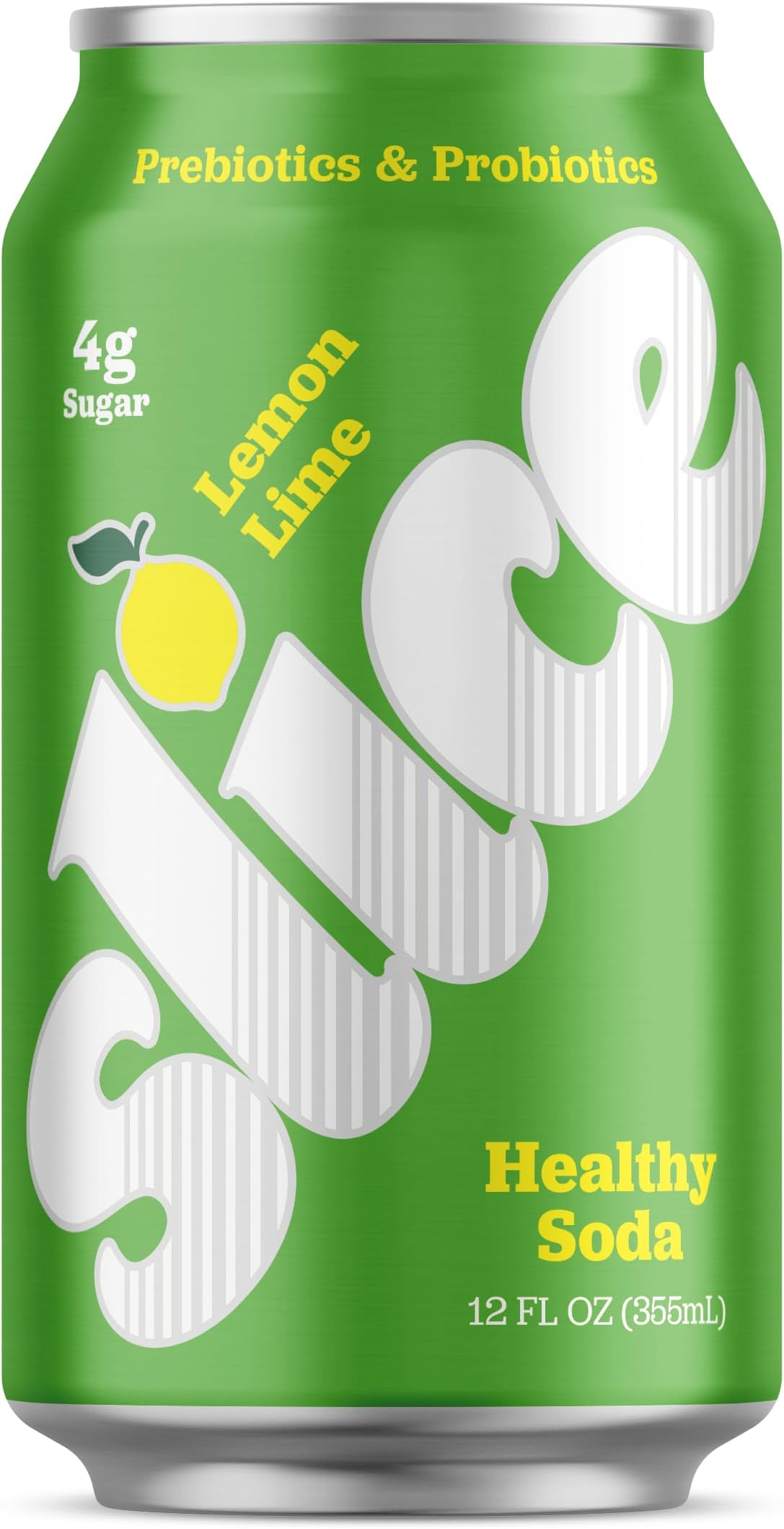 Amazon.com : Slice Healthy Soda, Lemon Lime, Prebiotic & Probiotic Soda ...