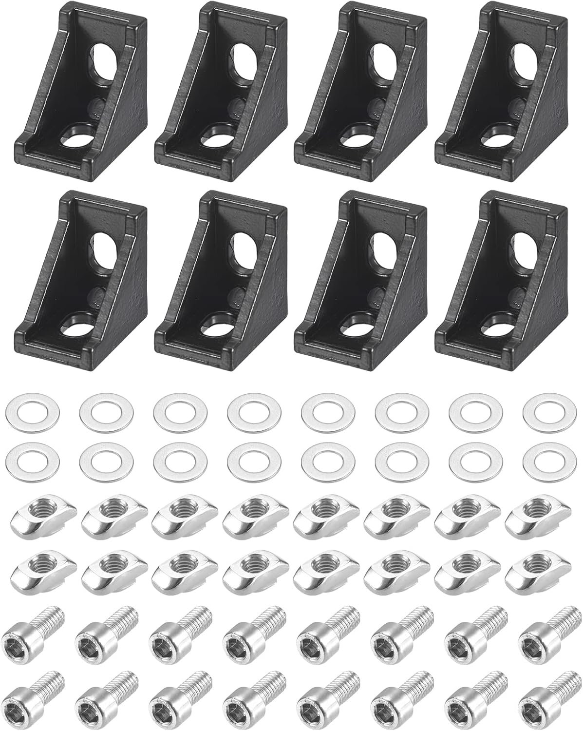 Amazon.com: uxcell 8Set Inside Corner Bracket Gusset Kits, 28x28x20mm ...