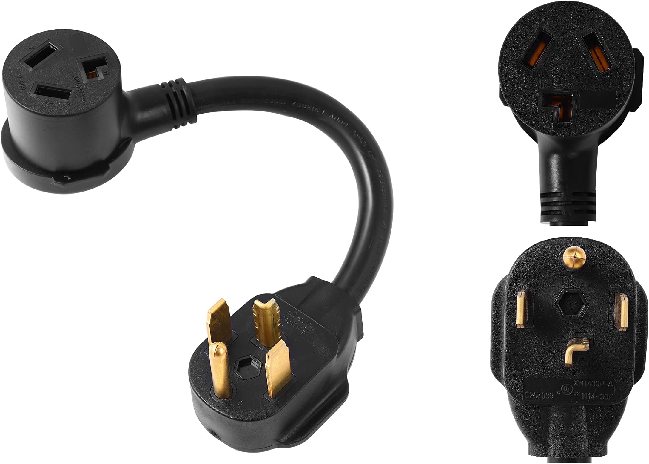 ACKING 1.5FT Welder Adapter Generator Cord 4 Prong NEMA 14-30P to 3 ...