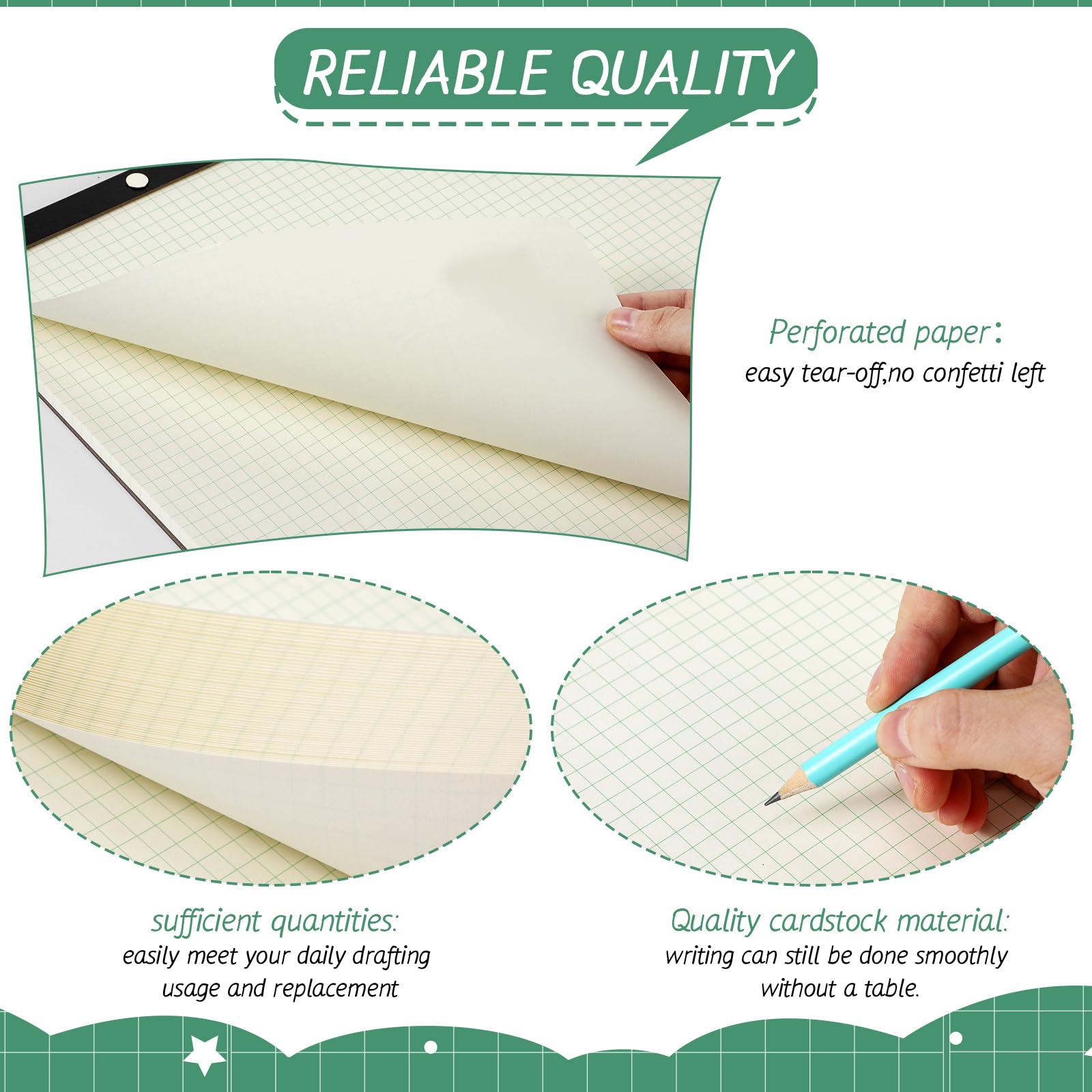 Snapklik.com : Fainne 3 Pcs Large Engineering Graph Paper Grid Graph ...