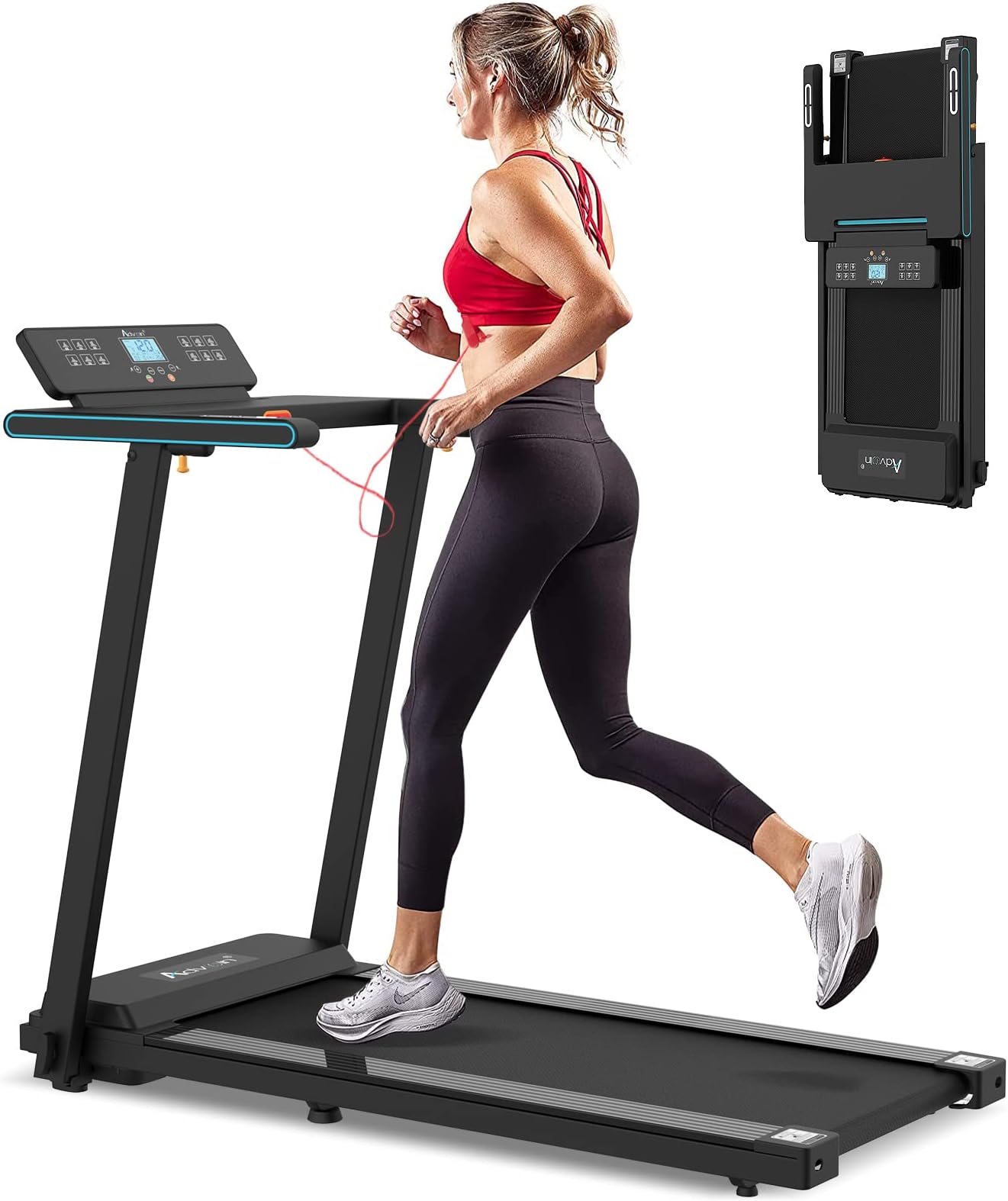 ADVWIN Treadmill, Home Treadmill 2.5HP Motor w/LED Display, Running ...