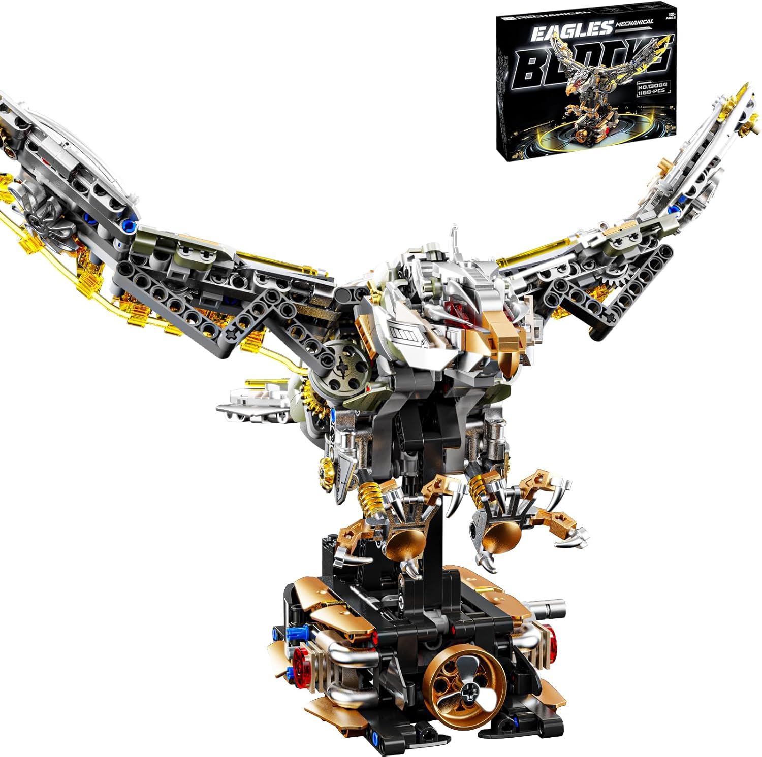 Amazon.com: CSNRHG Mechanical Eagle Building Block Set 3D Poseable ...