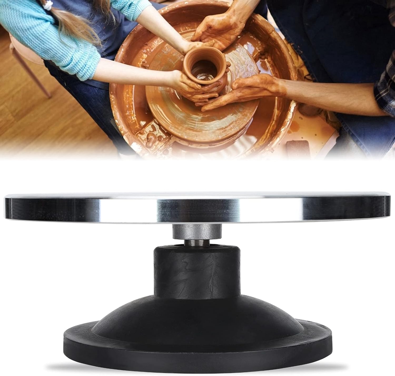 Sculpture Turntable, Non‑slip Base Ceramic Turntable Decorating ...