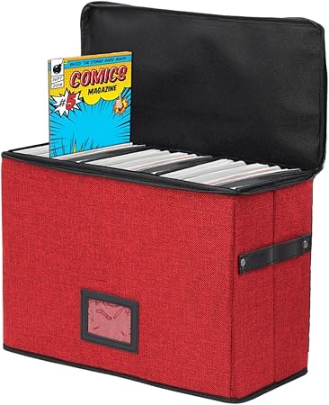 Amazon.com: Comic Book Storage Box | Zipper Lid w/Two Dividers 15.7"x7 ...