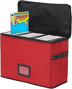 Amazon.com: Comic Book Storage Box | Zipper Lid w/Two Dividers 15.7"x7 ...