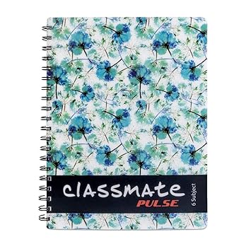 Classmate 2100117 Soft Cover 6 Subject Spiral Binding Notebook, Single ...