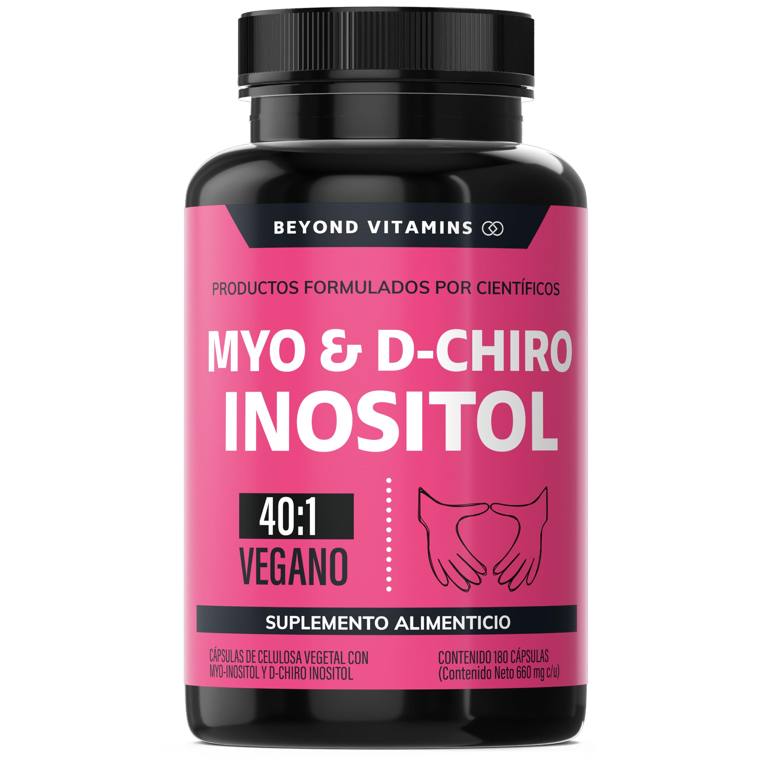 Inositol 40:1 | Myo y D-Chiro Inositol Puro | 180 cápsulas | Vitaminas ...