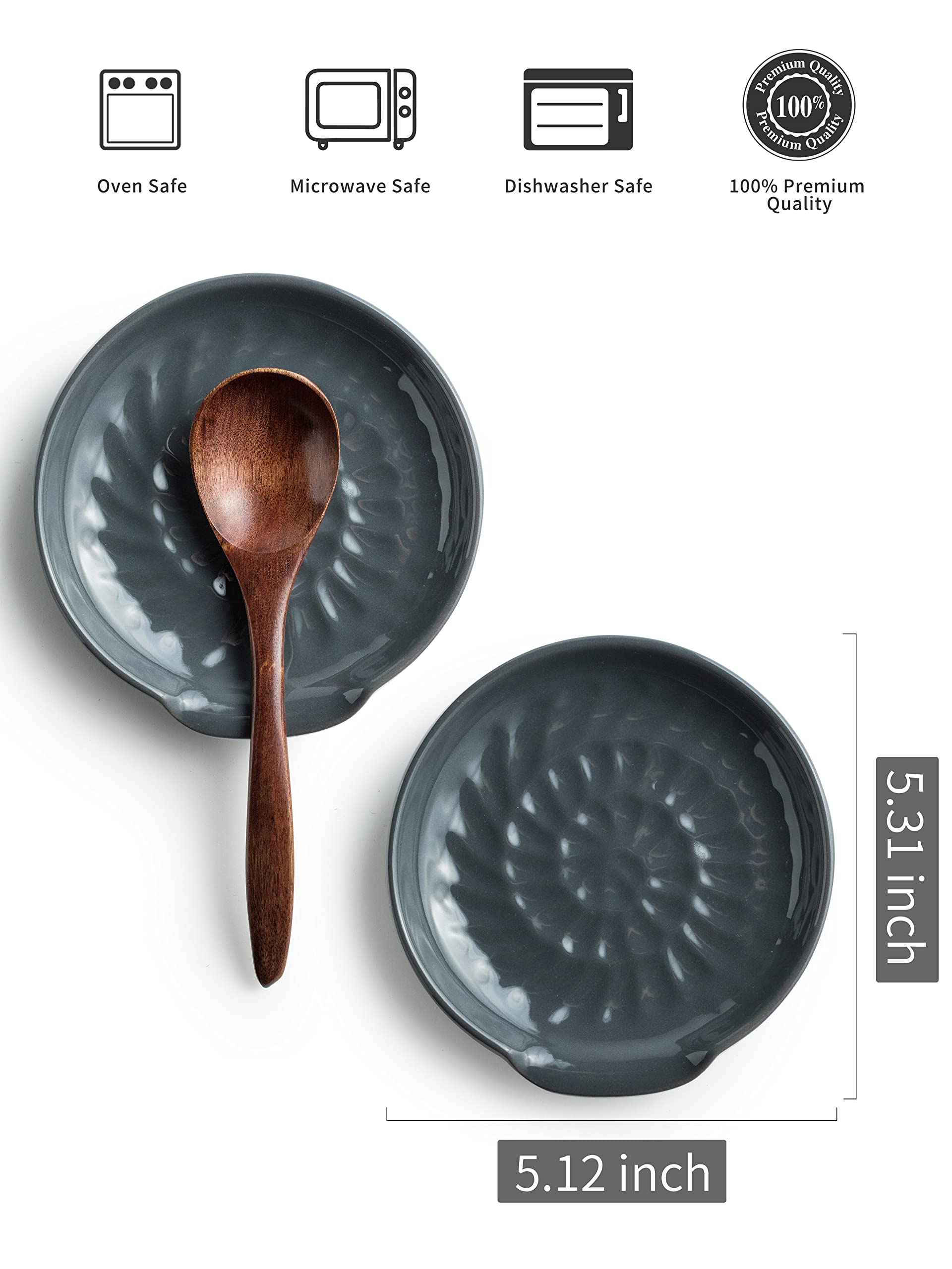For Stove Top Ceramic Leaf - Modern Farmhouse Kitchen Utensil Holder ...