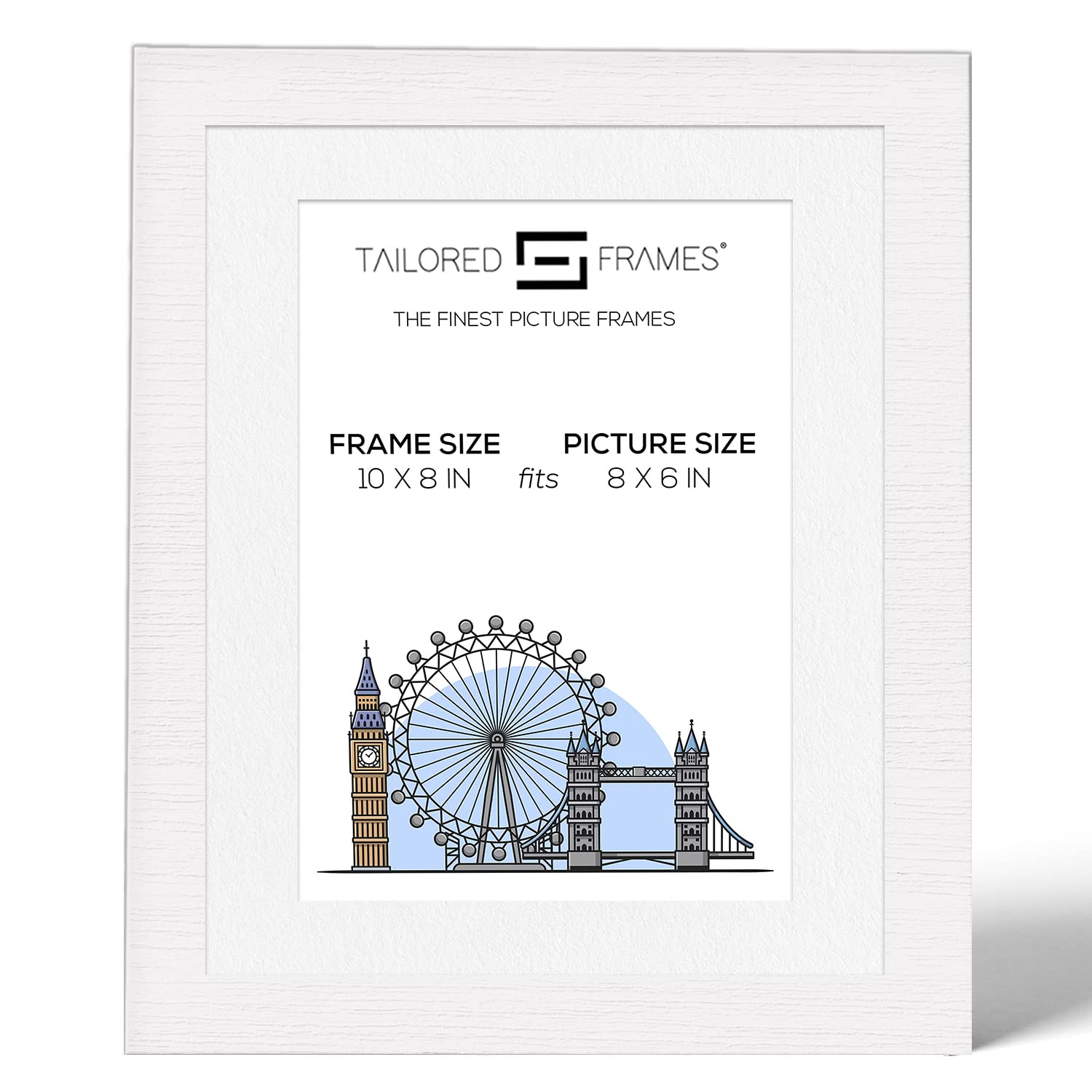 Tailored Frames Seattle White 10″ x 8″ Frame for 8″ x 6″ Picture ...