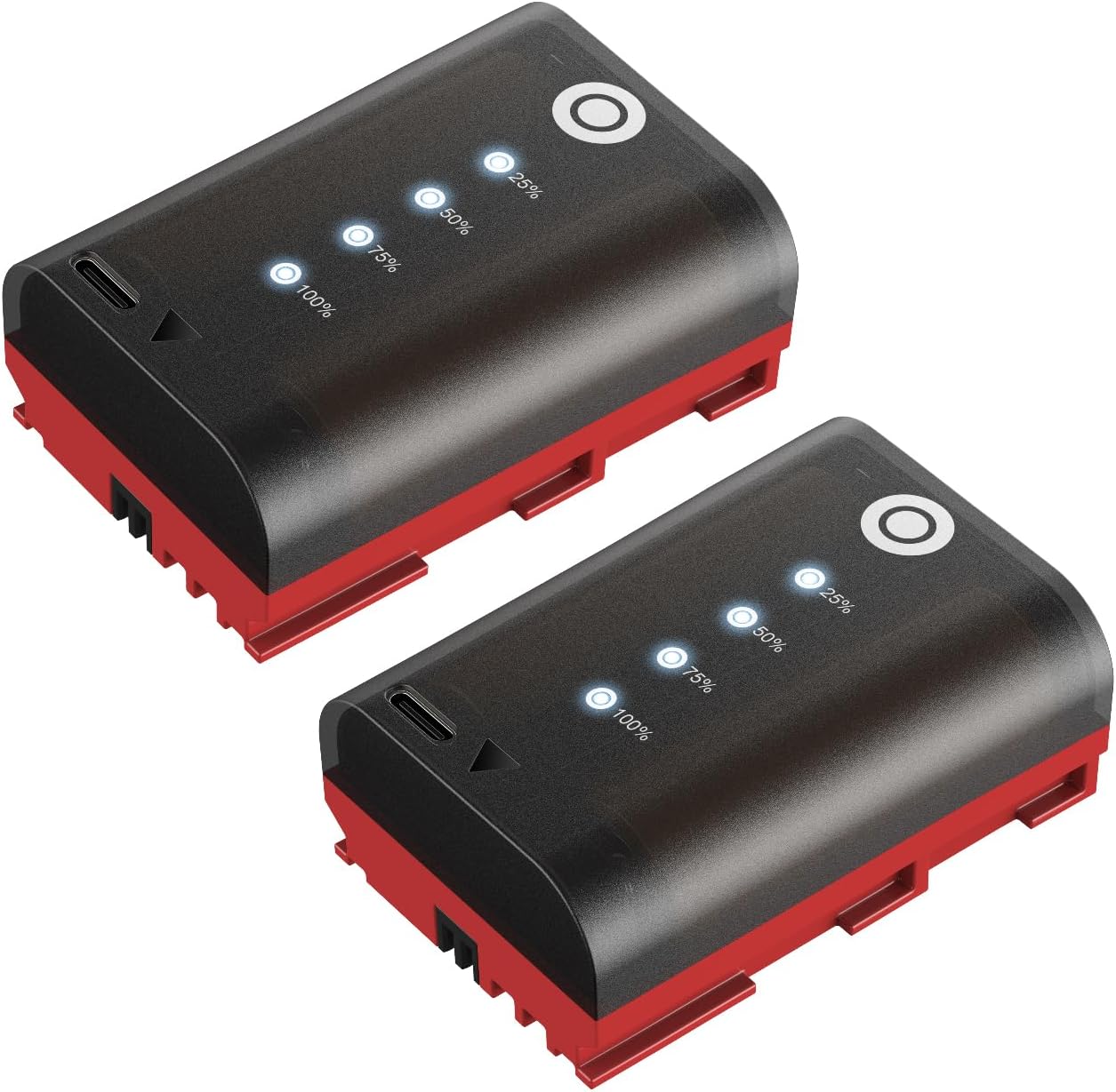 Amazon.com : LP LP-E6, LP-E6N Battery 2-Pack 2600mAh USB-C Charging ...