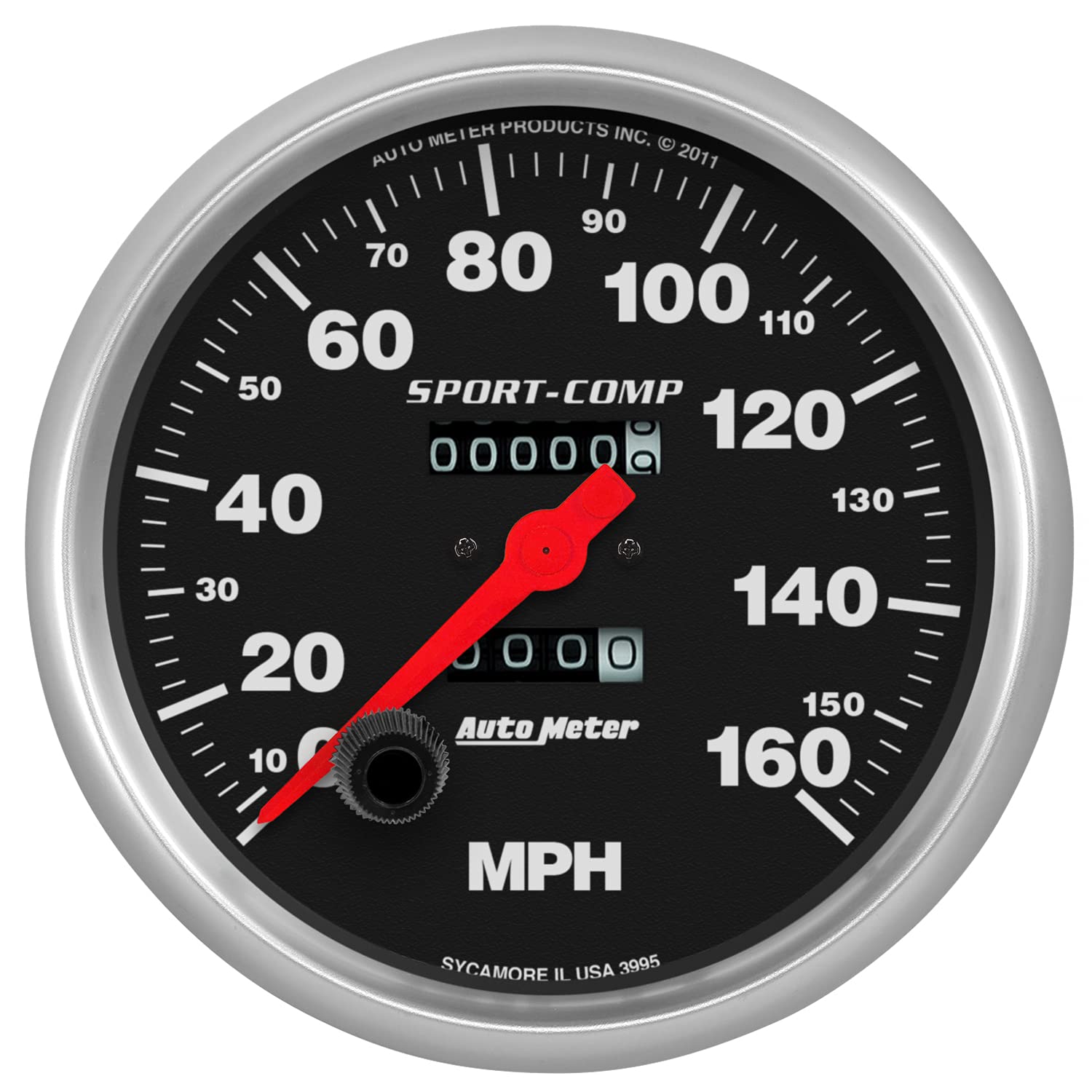 Amazon.com: Auto Meter 3995 Sport-Comp In-Dash Mechanical Speedometer ...