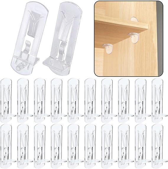 Amazon.com: 20pcs Plastic Locking Shelf Support Pegs,6.9mm Shelf Pins ...