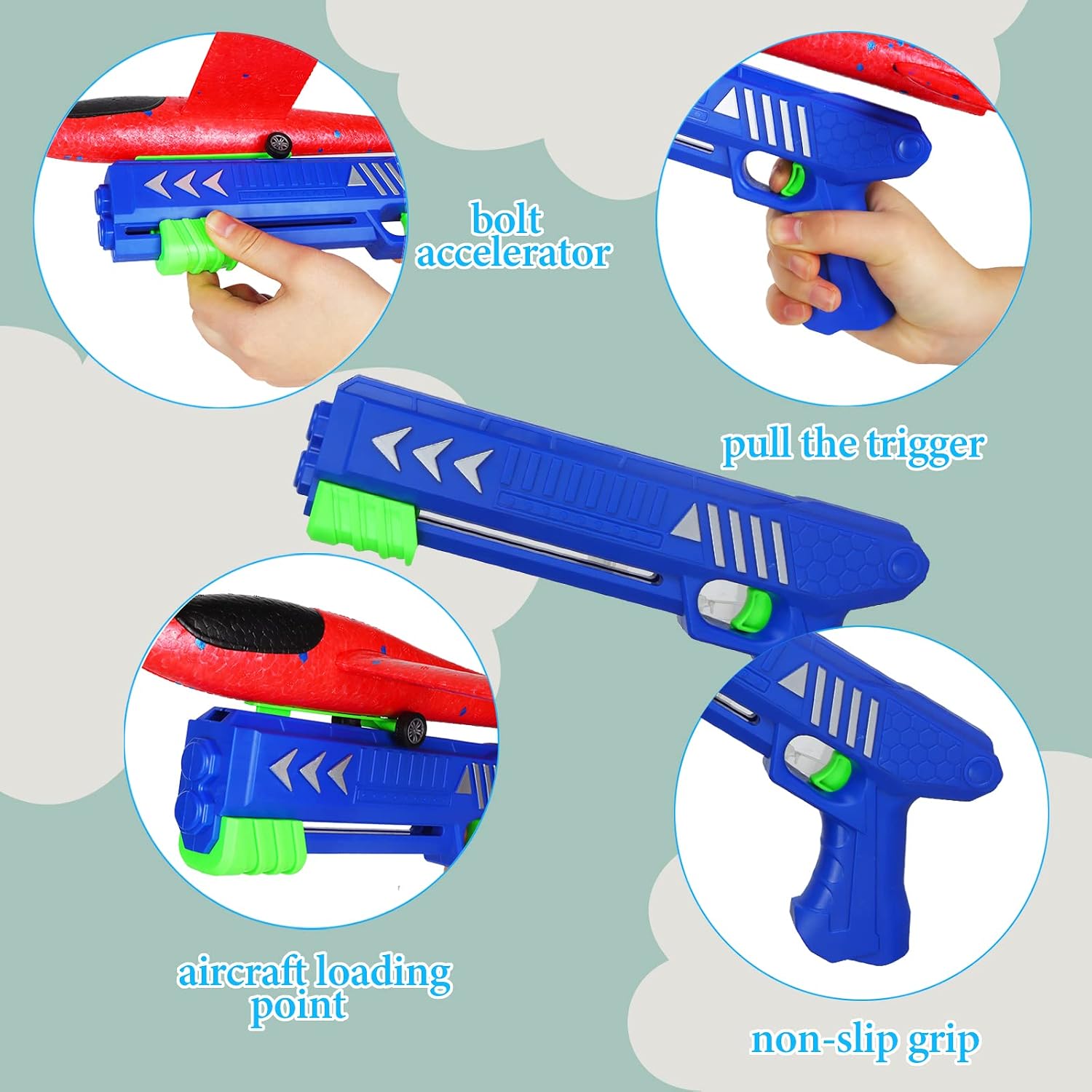 Aeroplane Toy Glider with Carrier Rocket, Throwing Glider Catapult ...
