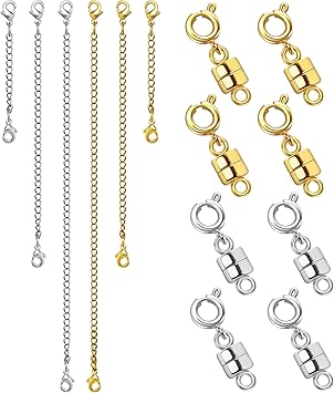 Amazon.com: MKCYD Necklace Extender and Magnetic Necklace Clasp ...