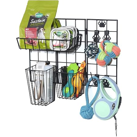 Amazon.com: Bamboo Pet Supply Organizer All-In-One Wall Mounted Dog ...