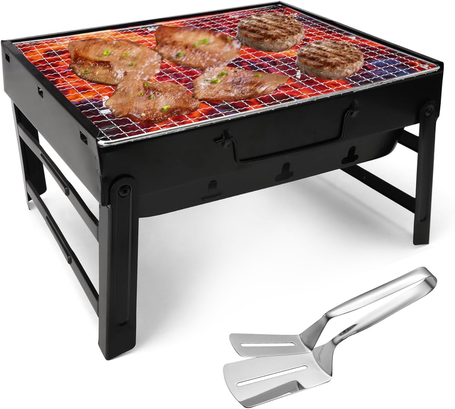 Outsunny Tischgrill Gasgrill BBQ mit 2 Brennern, Tischgasgrill mit ...