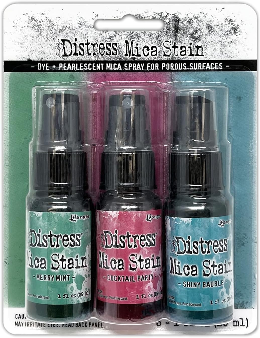 Amazon.com: Ranger Tim Holtz-Distress Mica Stains-Holiday Set 4, Merry ...