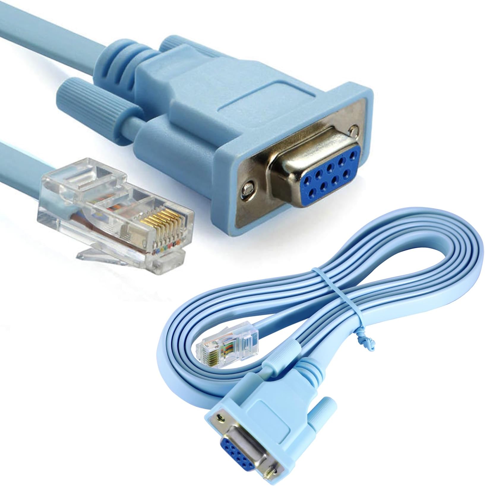 Amazon | JOMTTW コンソールケーブル RJ-45 DB-9 シリアルケーブル Cisco 互換ケーブル (RJ45-DB9 ...