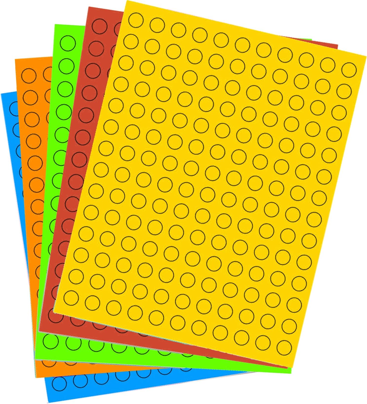 Amazon.com : 1/2 inch Round Printing Labels Stickers in Assorted Colors ...