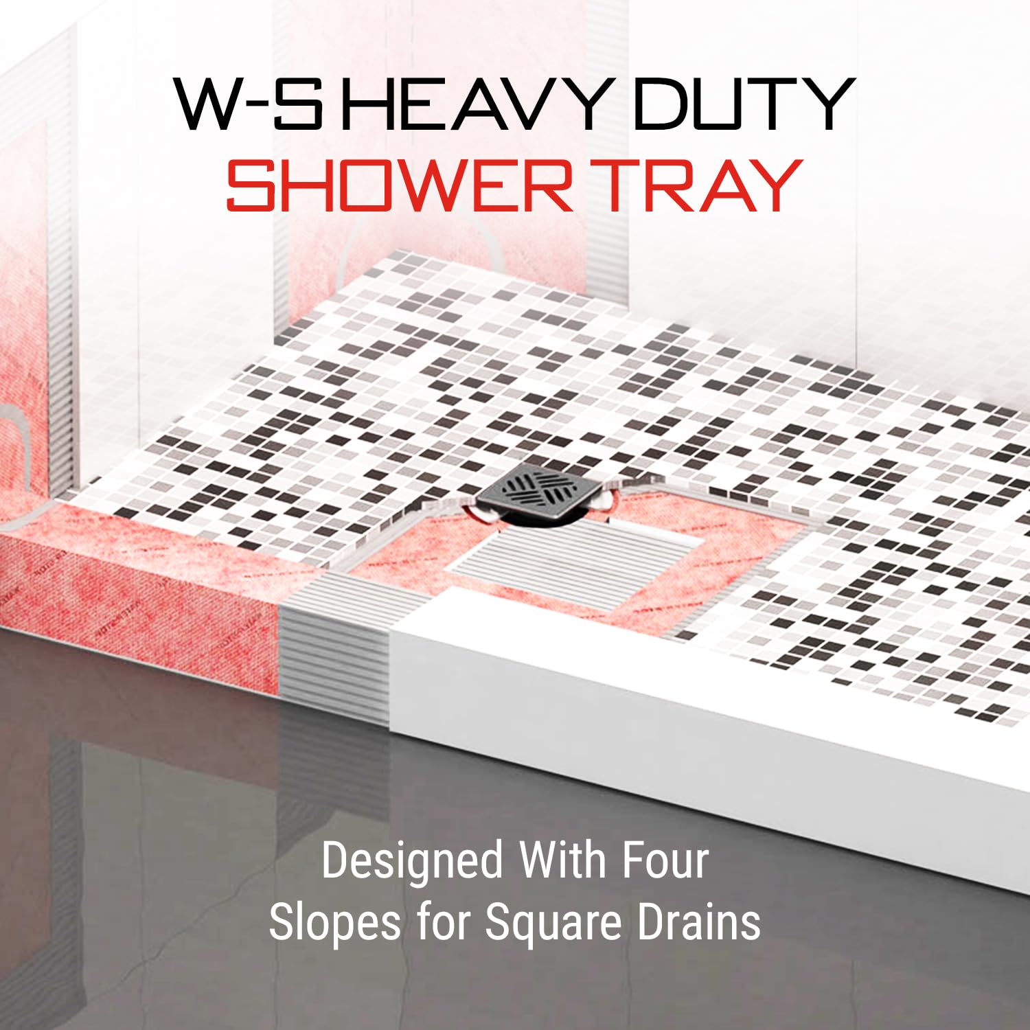 Snapklik.com : GURU USA W-S Heavy Duty Shower Tray For Square Drain ...
