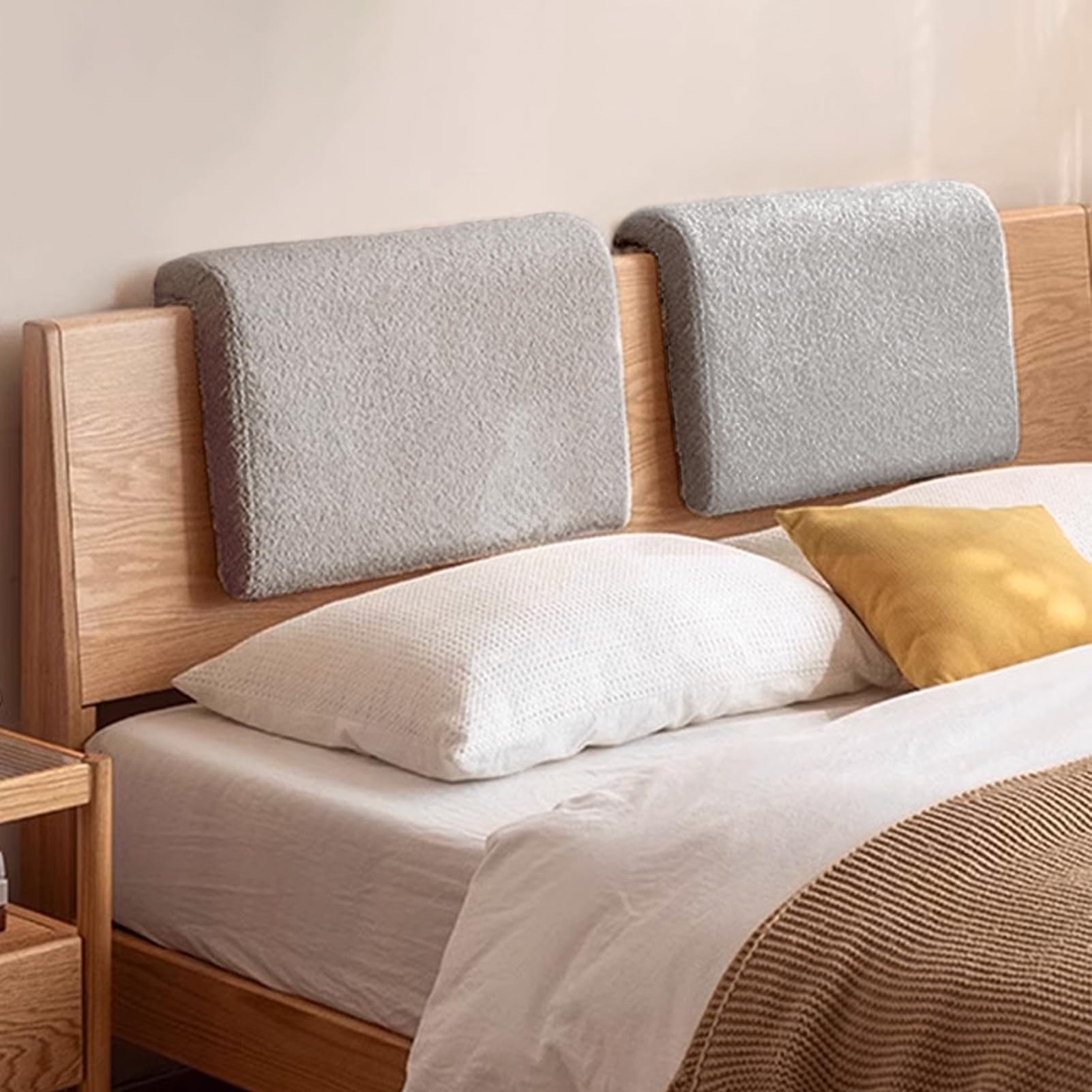 Amazon.com: M Mute Touch 2PCS Hanging Headboard Pillow with Ergonomic ...